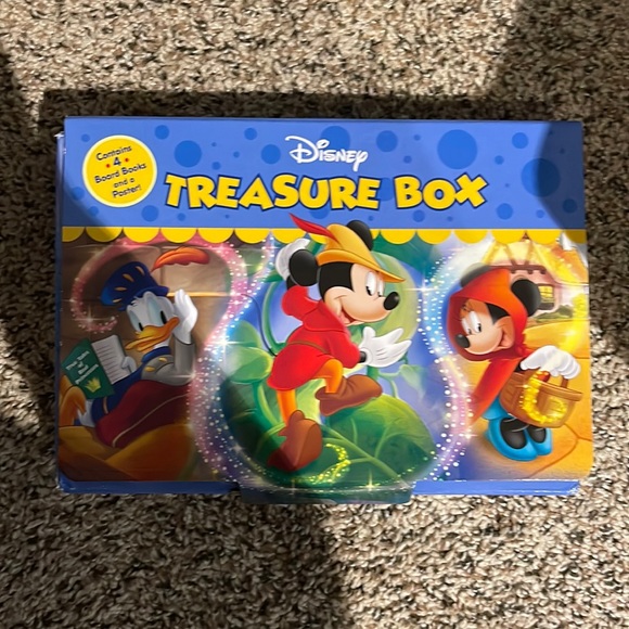 Disney | Toys | Disney Treasure Box Contains 4 Board Books And A Poster ...
